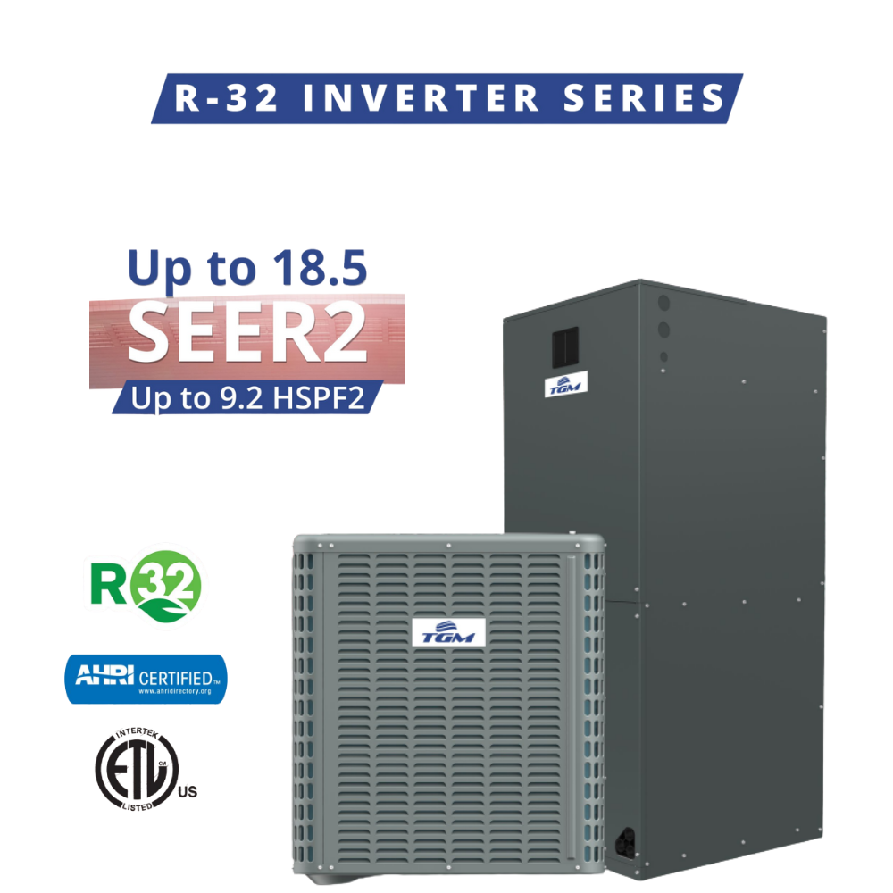 5 TON 17 SEER2 230V Ducted Central Split Air Conditioner Inverter Heat ...